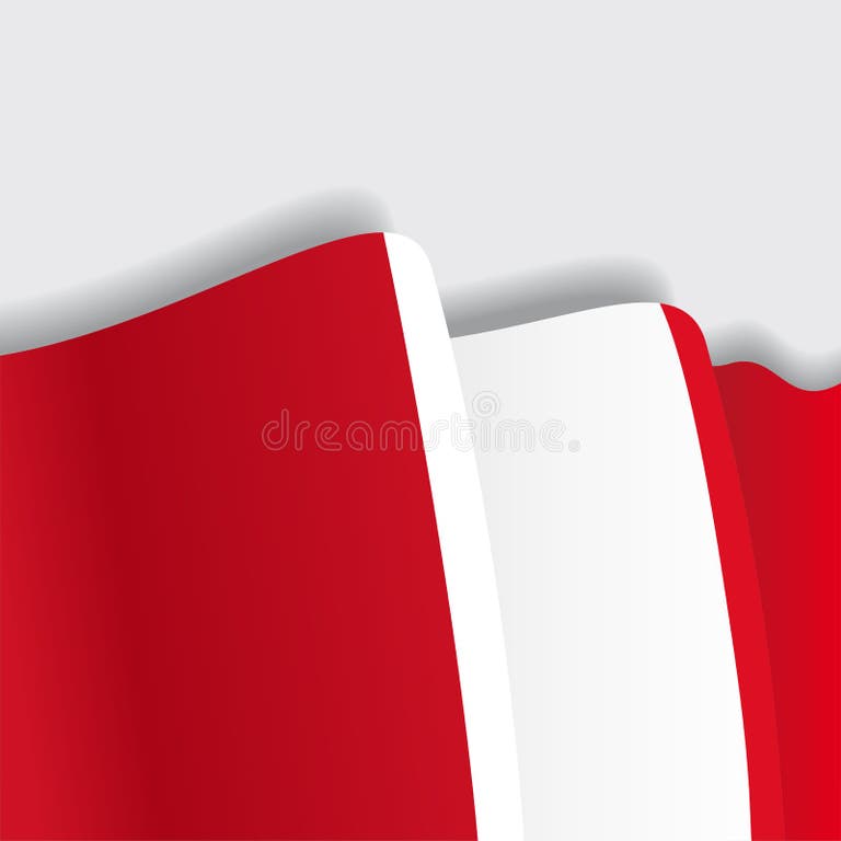 Peruvian Waving Flag. Vector Illustration. Stock Vector - Illustration ...