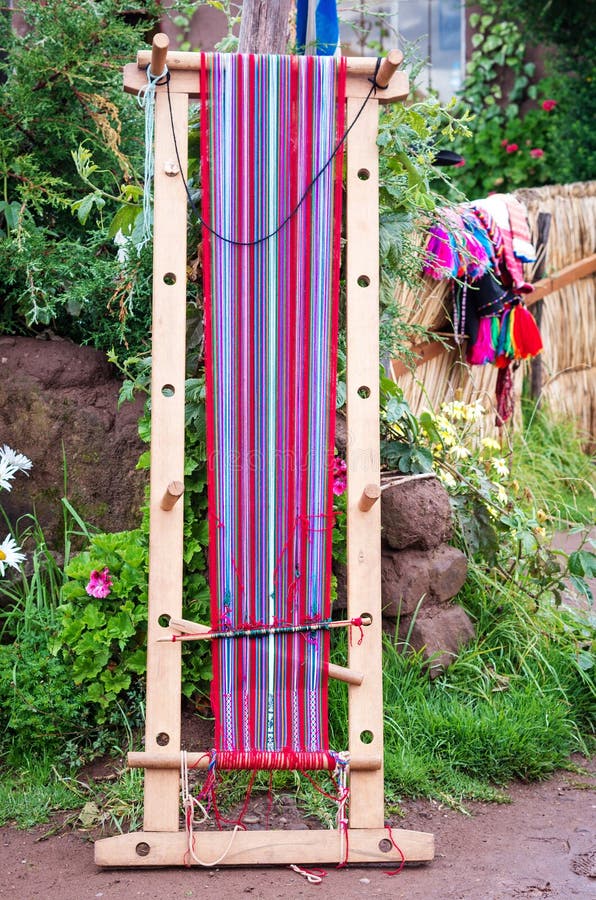 Peruvian Weaving at Lake Titicaca Stock Image - Image of taquile ...