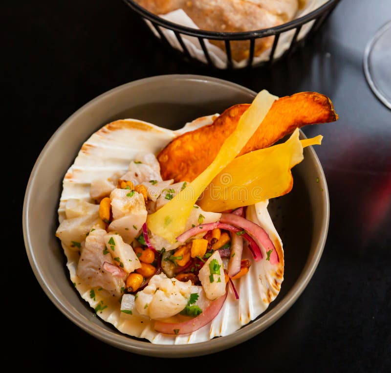 Seafood Ceviche, Typical Dish from Peru Stock Image - Image of lime ...