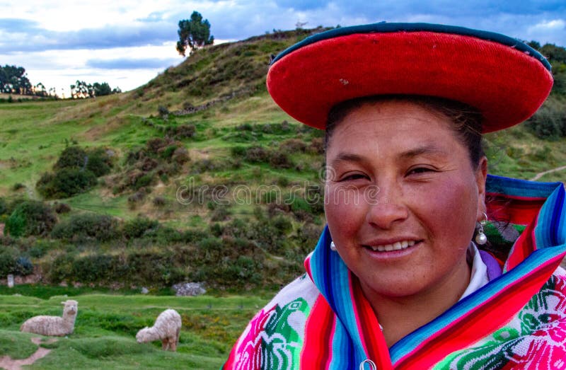 Peruvian Woman In Traditional Dress Editorial Stock Image Image Of