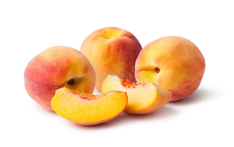 Perzik stock afbeelding. Image of besnoeiing, plak, sappig - 127008265