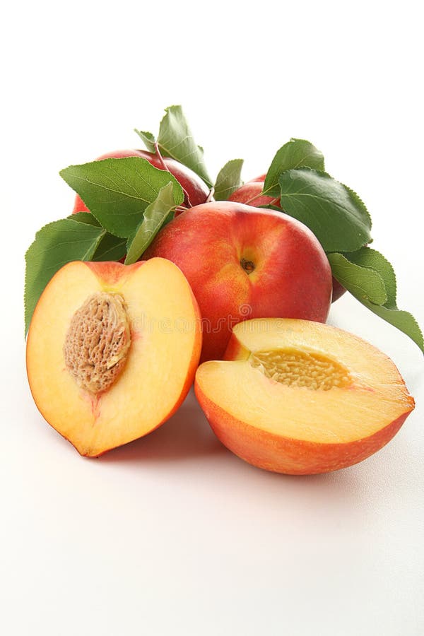 Perzik stock afbeelding. Image of voeding, ontbijt, sluit - 9851685