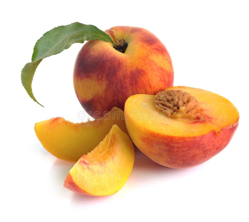 Perzik stock foto. Image of bladeren, rood, zomer, organisch - 34053684