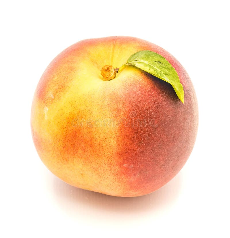 Perzik op wit stock afbeelding. Image of gevoelig, groep - 103780443