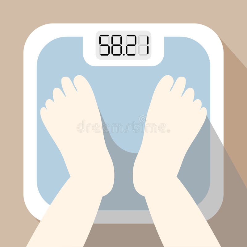 Pesándose Icono Con La Sombra Larga Ilustración del Vector ...