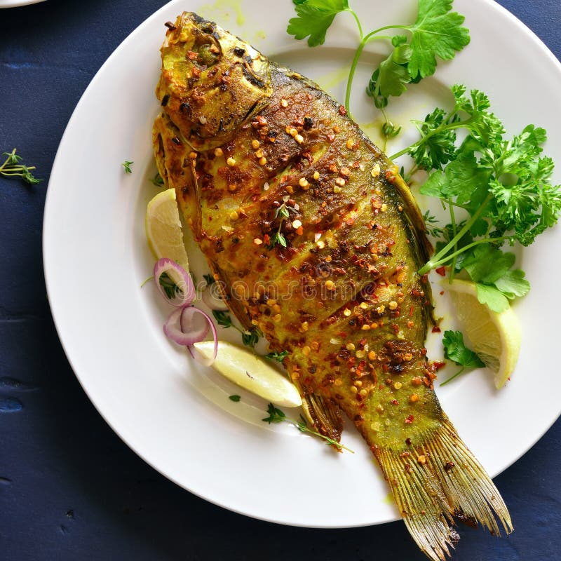 Pescados Asados a La Parilla Foto de archivo - Imagen de coma, cocina ...