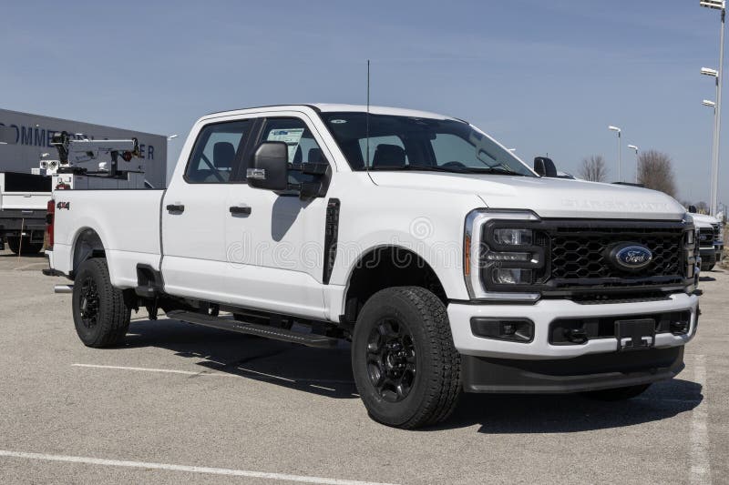 Ford F-250 SRW 4X4 Crew Cab Display at a Dealership. Ford Also Offers ...