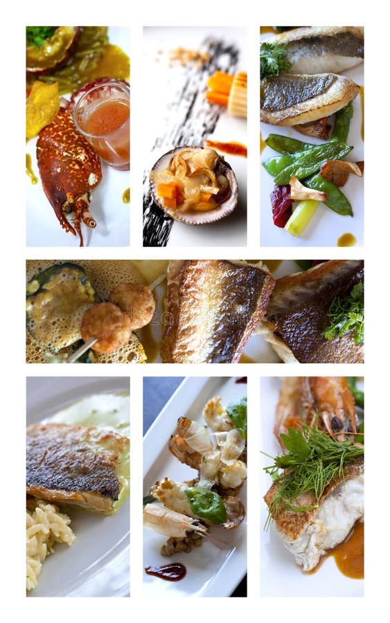 Pescados y alimento de mar imagen de archivo. Imagen de cena - 23759593