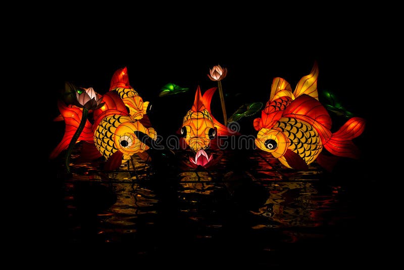 Pesce Della Lanterna Al Festival Di Lanterna Fotografia Stock ...