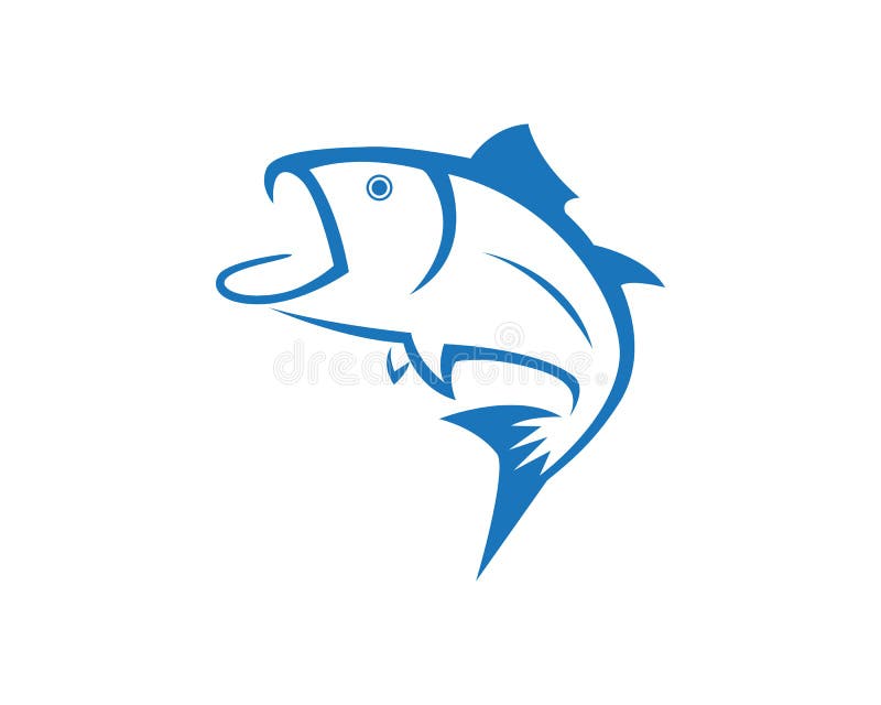 Pesce Logo Template illustrazione vettoriale. Illustrazione di profilo ...