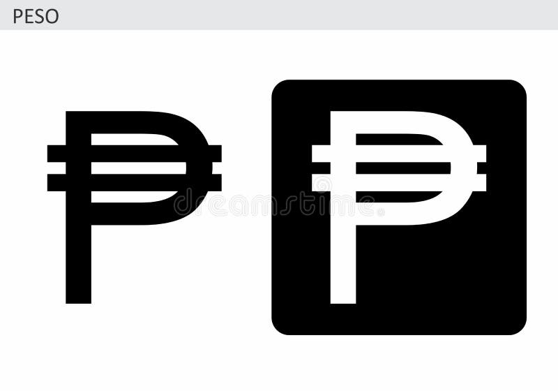 Peso currency symbol stock illustration. Illustration of pesos - 188651670