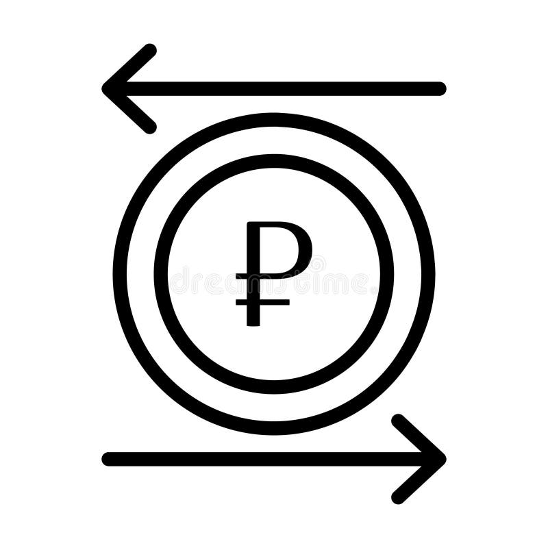 Peso Line Style Vector Icon Which Can Easily Modify or Edit Stock ...