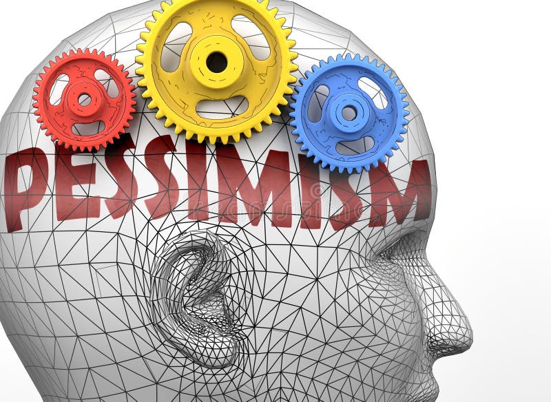 Pessimism and Human Mind - Pictured As Word Pessimism Inside a Head To ...