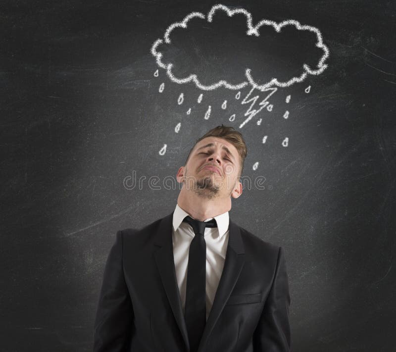 Pessimist Businessman for the Crisis Stock Photo - Image of concept ...