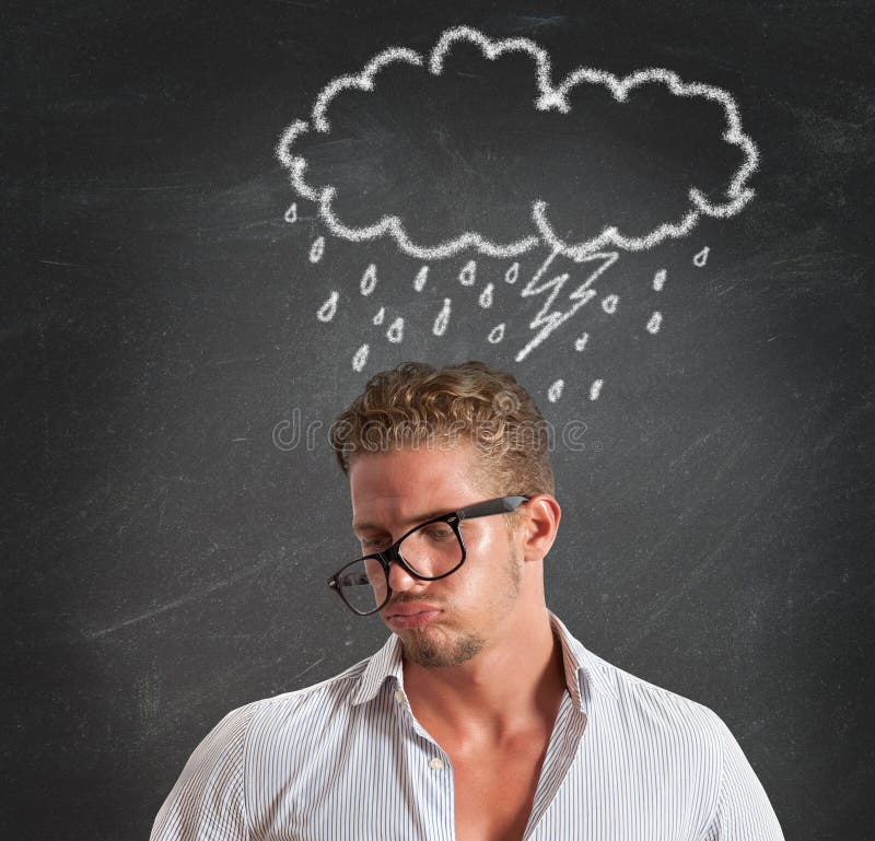 Pessimist Businessman for the Crisis Stock Photo - Image of failure ...