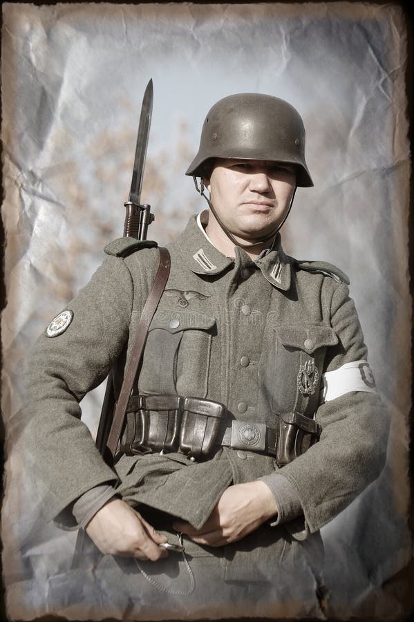 Pessoa No Uniforme WW2 Militar Alemão. Foto de Stock - Imagem de macho ...