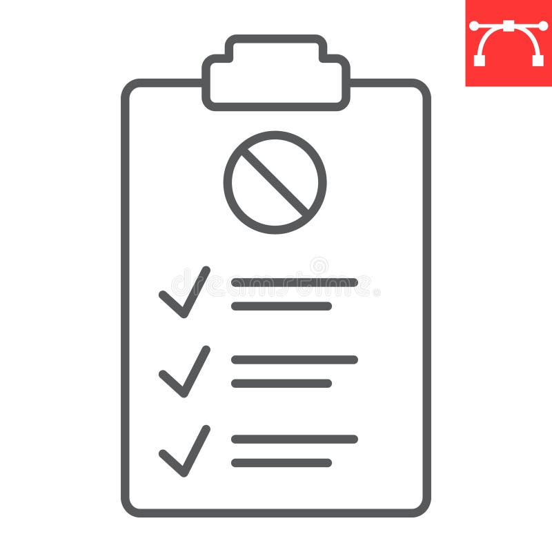Pest Control Checklist Line Icon Stock Vector - Illustration of ...