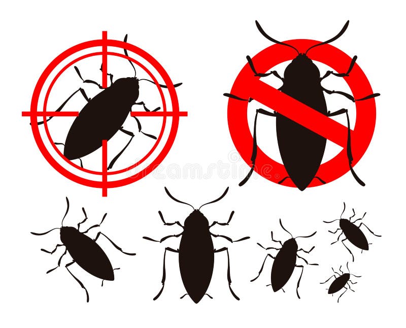 Pest Control or Cockroach Icon Set. Vector Illustration Stock Vector ...