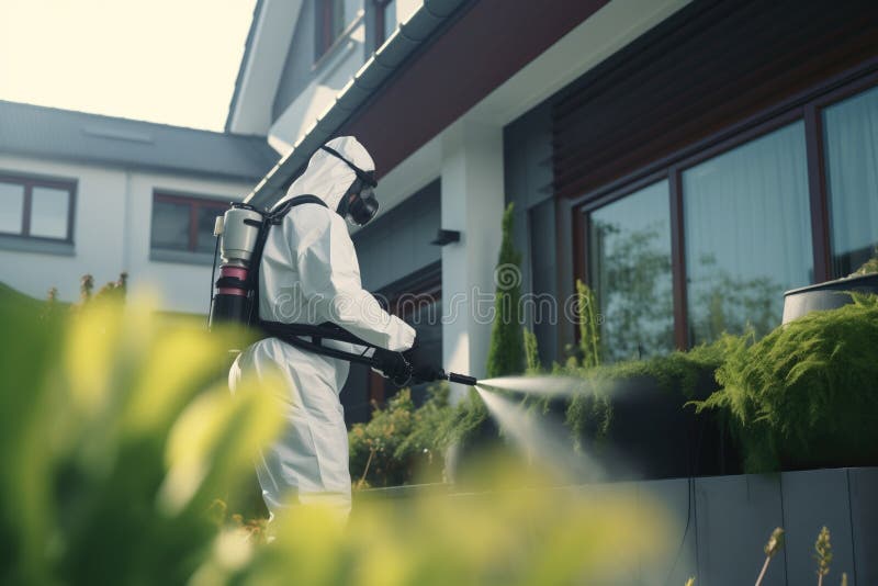 Pest Control Contractor Working in a Residential Building Stock ...