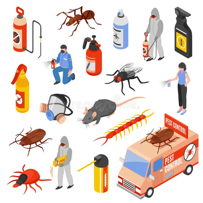 Pest Control Service Illustration Stock Vector - Illustration of ...