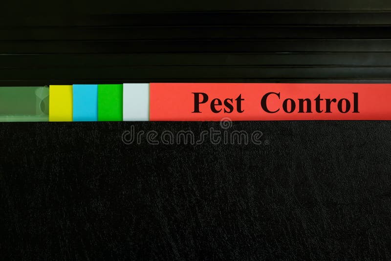 Pest Control File Record in Black Binder Folder. Pest Management in ...