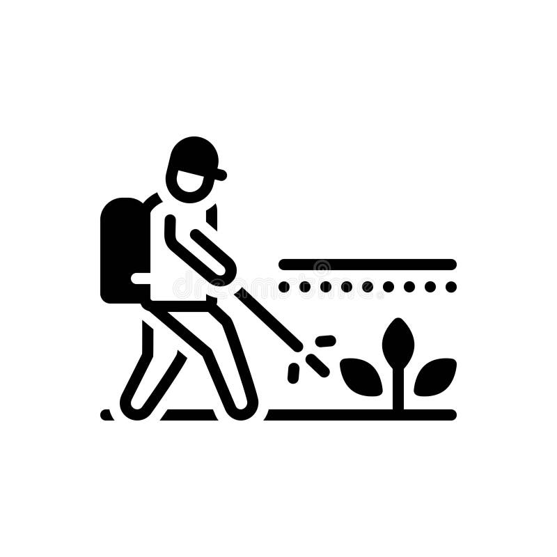 Black Solid Icon for Pest Control, Crop and Spray Stock Vector ...