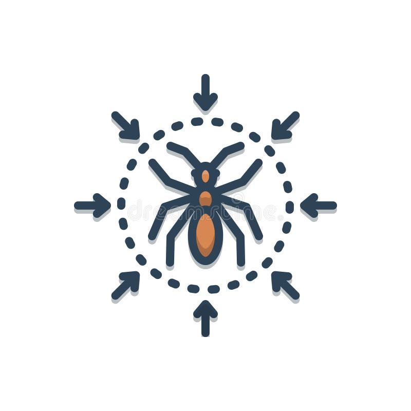 Color Illustration Icon for Pest Control, Insect and Termite Stock ...