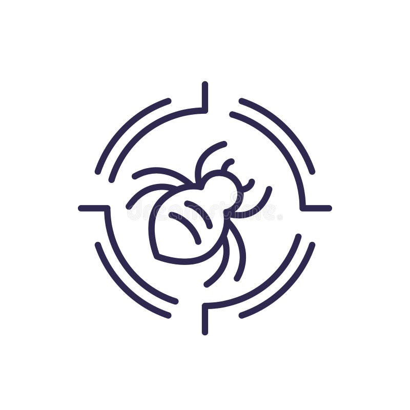 Pest Control Icon with a Borer Bug Stock Vector - Illustration of ...