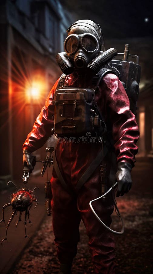 Pest Control Man. Generative AI Stock Illustration - Illustration of ...