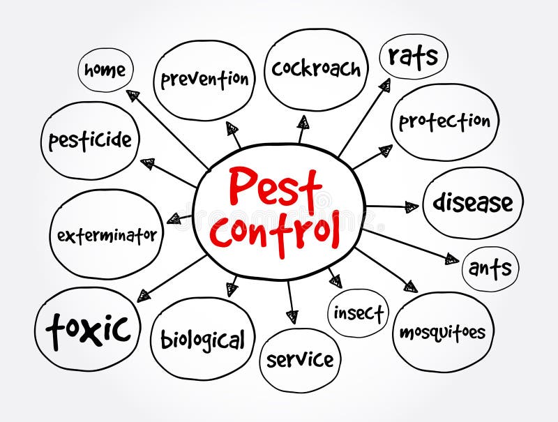 Pest Control Mind Map, Concept for Presentations and Reports Stock ...