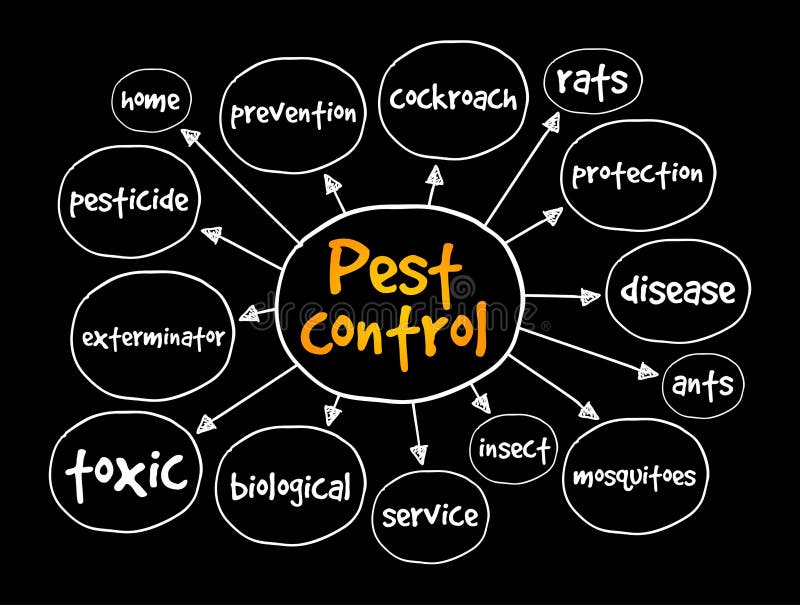 Pest Control Mind Map, Concept for Presentations and Reports Stock ...