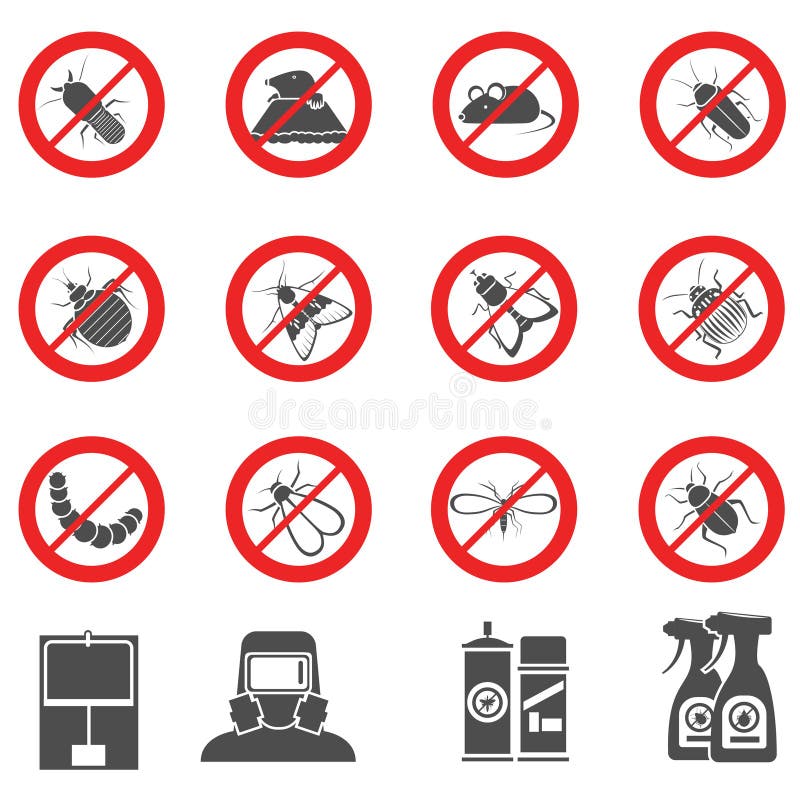 Pest Control Set stock vector. Illustration of network - 63160297