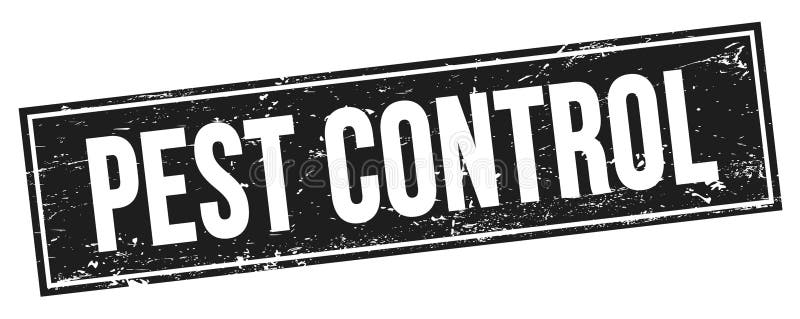 PEST CONTROL Text on Black Grungy Rectangle Stamp Stock Illustration ...