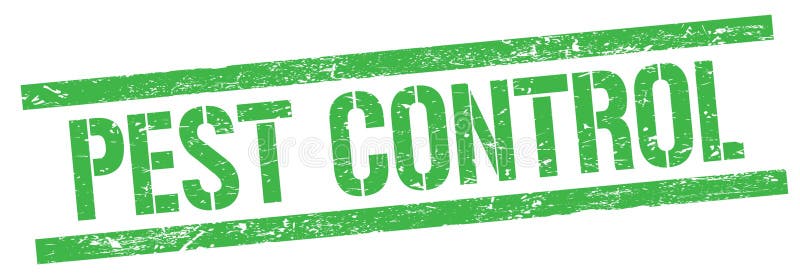 PEST CONTROL Text on Green Grungy Rectangle Stamp Stock Illustration ...