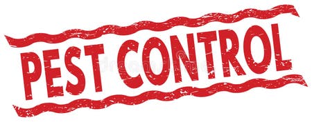 PEST CONTROL Text on Red Lines Stamp Sign Stock Illustration ...