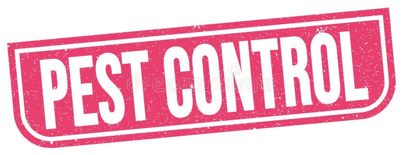 PEST CONTROL Text Written on Pink Stamp Sign Stock Illustration ...