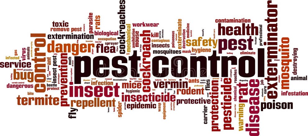 Pest control word cloud stock vector. Illustration of extermination ...