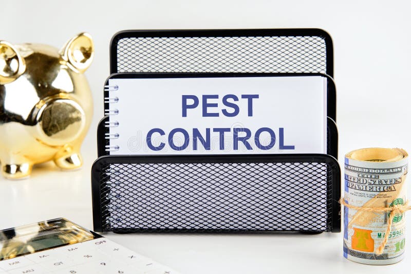 Pest Control Written in a Notebook on a Stand Stock Photo - Image of ...