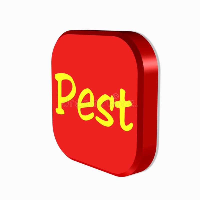 "Pest" "Plague" - Word, Lettering or Text As 3D Illustration, 3D ...