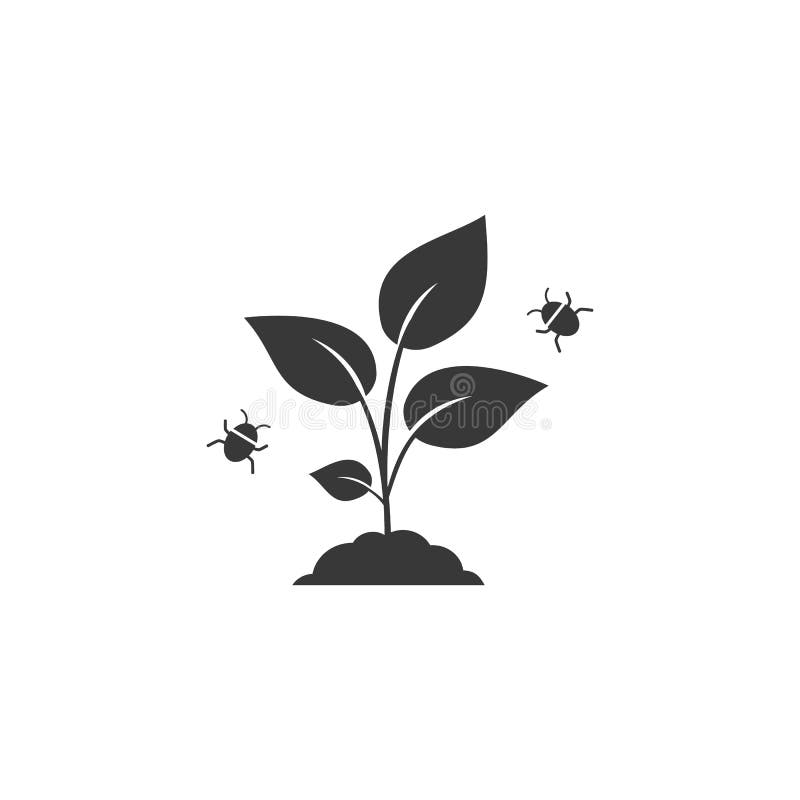 Pest Plant Icon, Damage Crop for Aphid Attack, Harmful Insect, Tick or ...