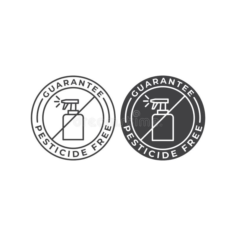 Pesticide Free, Guarantee Label. Vector Icon Template Stock ...