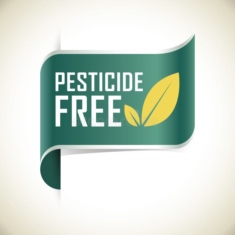 Pesticide-free Label. Vector Illustration Decorative Background Design ...
