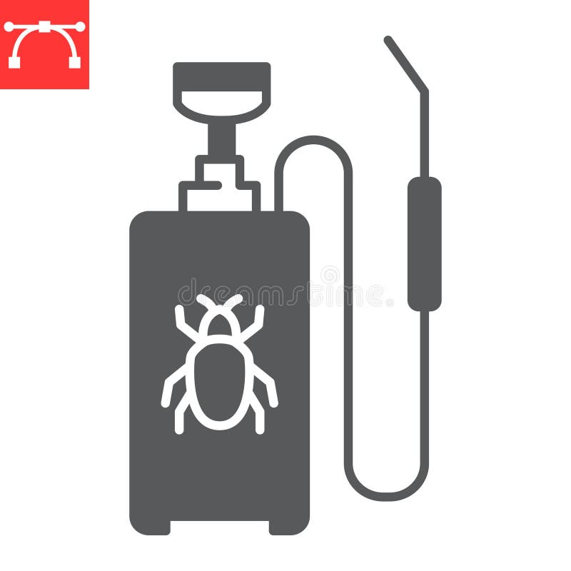 Pesticide glyph icon stock vector. Illustration of health - 298260258