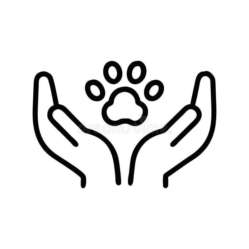Pet Adoption Hands Animal Protection Icon Stock Vector - Illustration ...