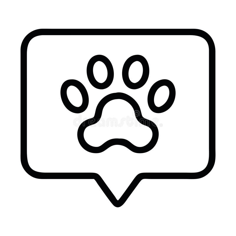 Pet Adoption Speech Bubble Icon Stock Vector - Illustration of animal ...