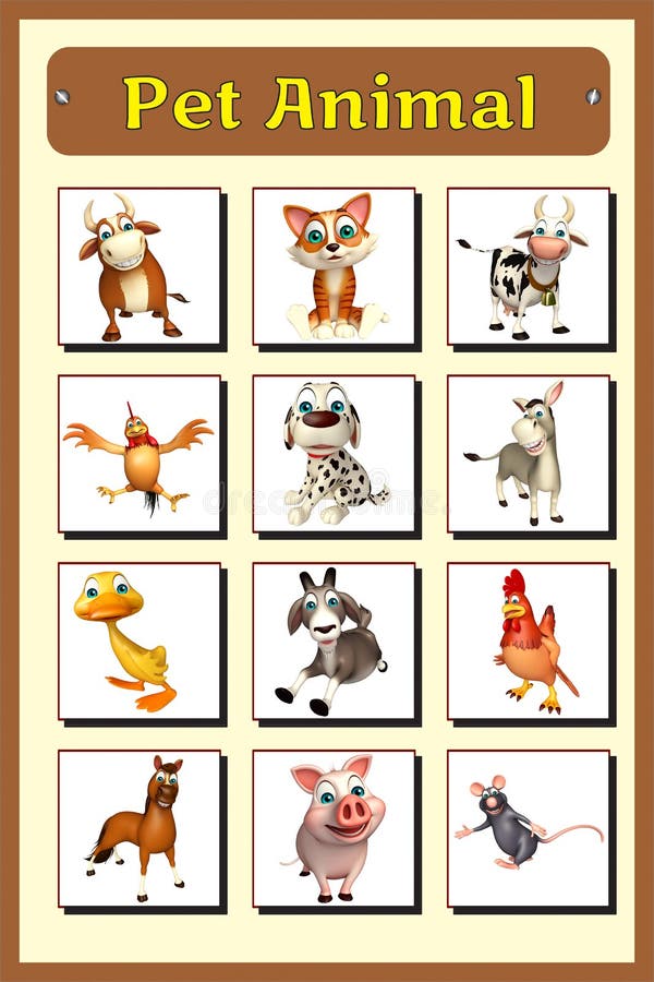 Pet animal chart stock illustration. Illustration of collection - 70014450