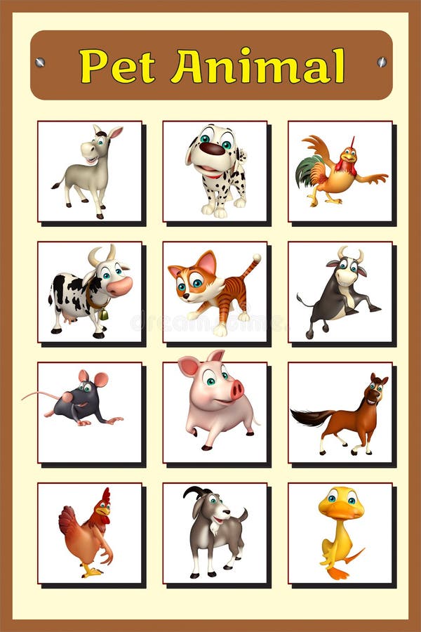 Pet animal chart stock illustration. Illustration of comic - 70014695