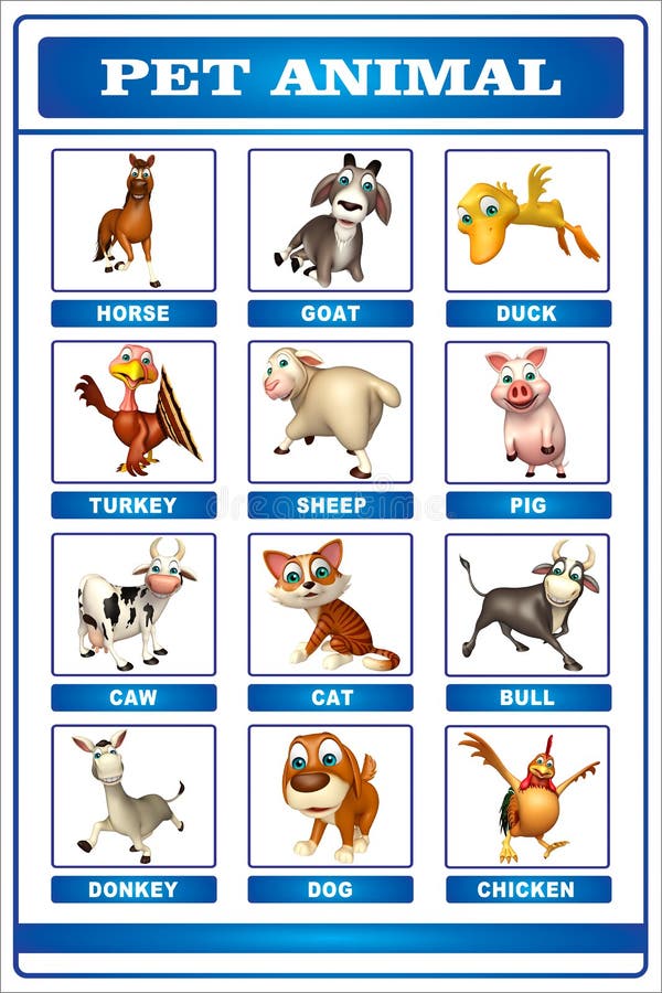 Pet animal chart stock illustration. Illustration of poster - 70015651