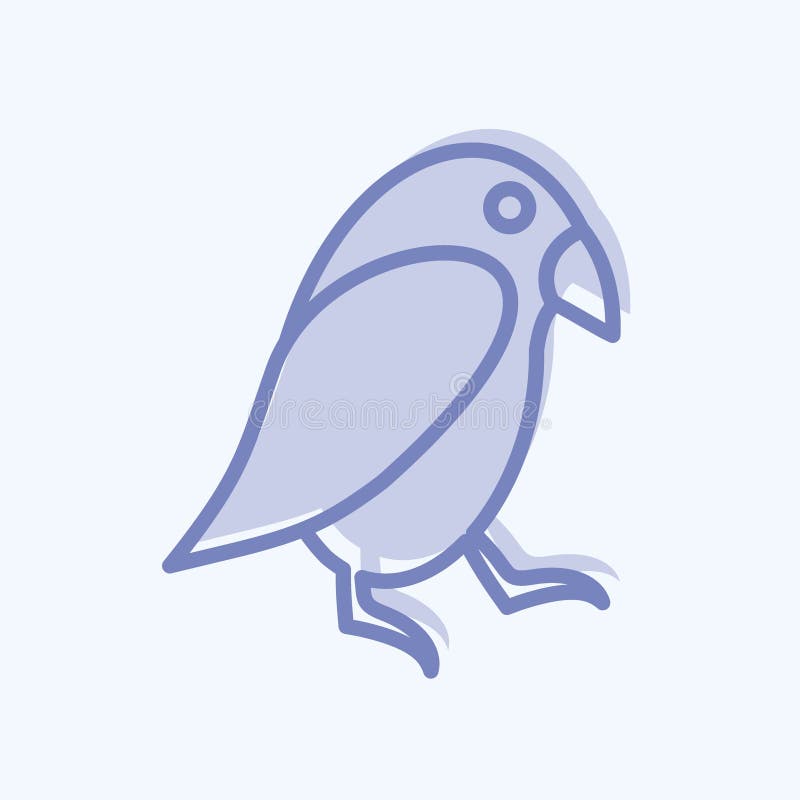 Pet Bird Icon in Trendy Two Tone Style Isolated on Soft Blue Background ...
