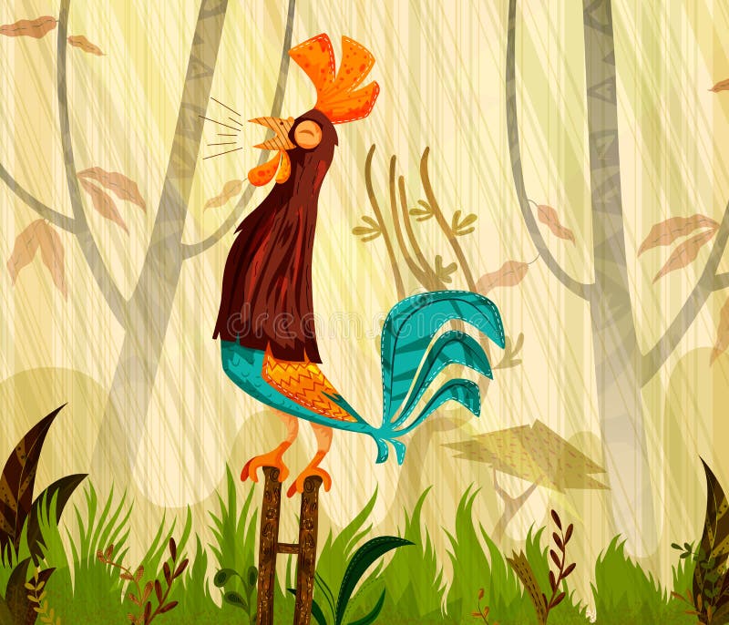 Screaming Rooster Stock Illustrations – 108 Screaming Rooster Stock ...